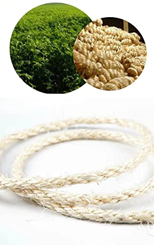 Nature Hemp Rope,1/4β Heavy Duty Jute Twine for Cat Tree and Tower, DIY Cat Scratcher for Cat Scratching Post Tree Replacement, Scratching Pad, DIY Crafts Gardening Hammock Home Decorating(33FT)