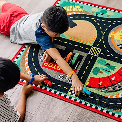 Melissa & Doug Round The Speedway Race Track Rug (FFP)