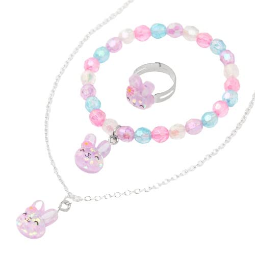Claire's Club Little Girl Easter Bunny Jewelry Set - 3 Pack, Purple