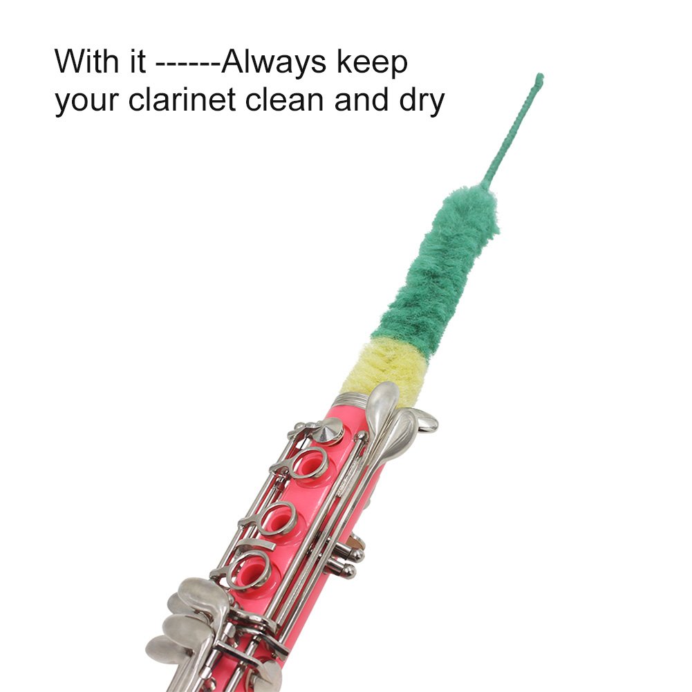 VBESTLIFE Soft Clarinet Cleaner, Soft Cleaning Brush Cleaner Tool Kit Accessory for Clarinet Wind Instruments