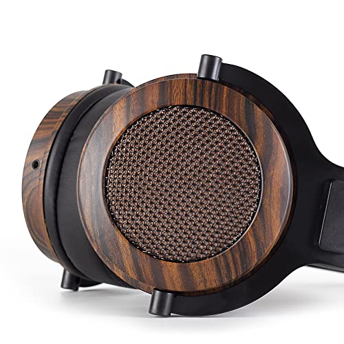 lotorasia Wired Over Ear Headphones, Studio Headset Music Recording 50mm Drivers 3.5mm/6.35mm Audio Jack for Guitar amp Recording and Music Audiophile(Non Solid Wood)