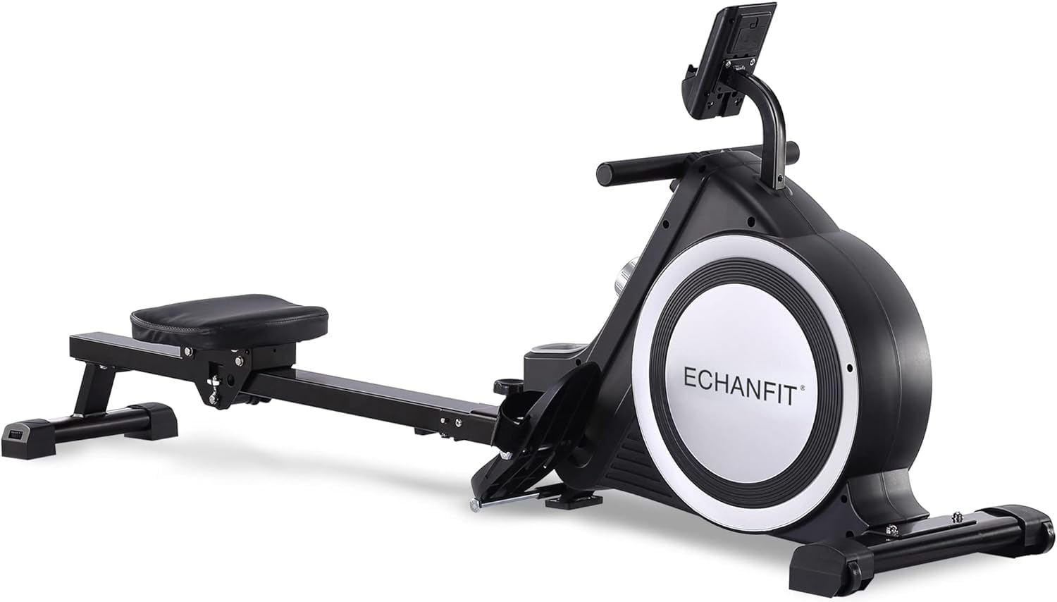 ECHANFIT Magnetic Rowing Machine for Home use,Foldable Rower Whit 350 LB Weight Capacity 16 Levels,Rower Machine Whit Adjustable Resistance LCD Monitor and Tablet Holder