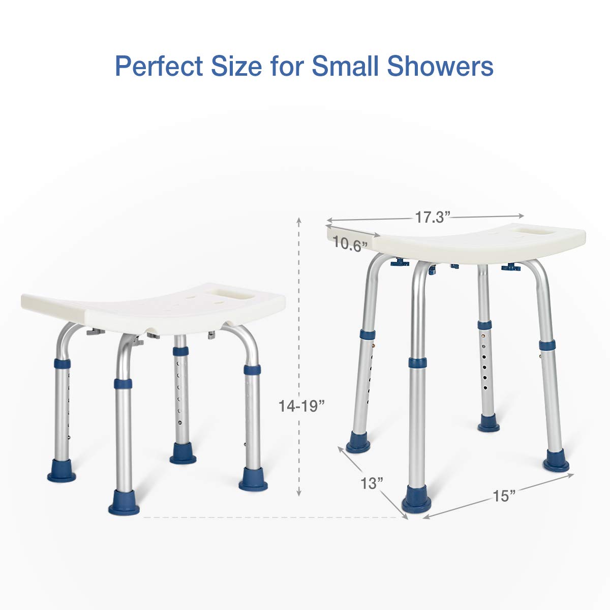 GreenChief Shower Chair for Inside Shower, Narrow Shower Stool Adjustable Bath Seat, Medical Bathtub Stool Small Shower Bench for Elderly, Senior, Handicap, Disabled (300 LBS)