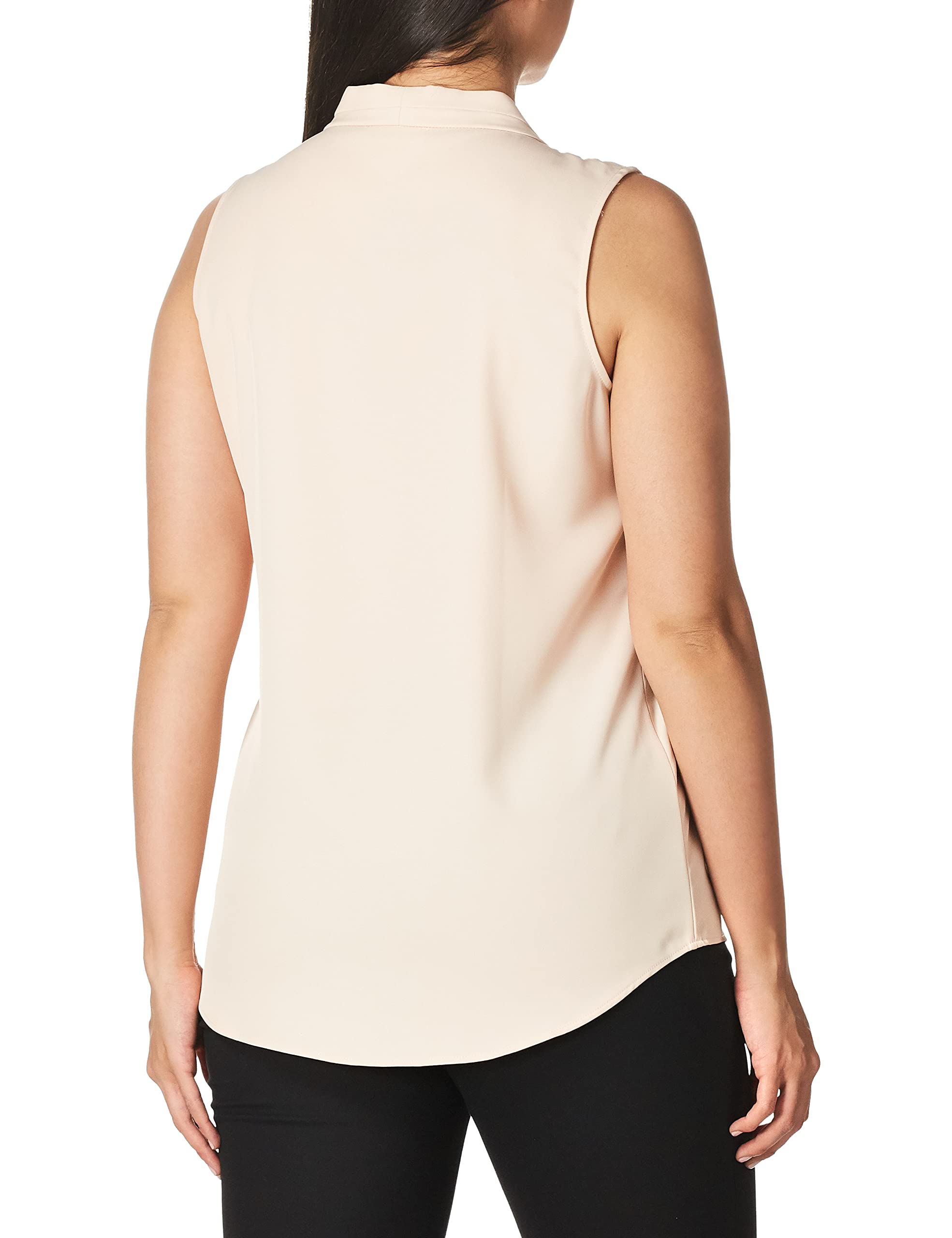 Calvin Klein Sleeveless Blouse – Business Casual Tops for Women (Standard and Plus), BLACK, Small