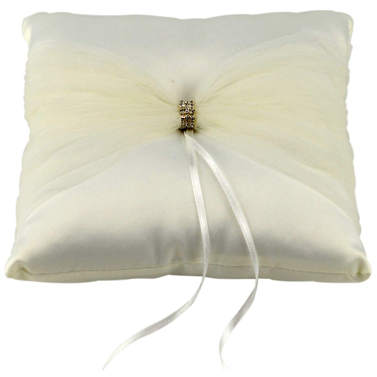 Celebrate It Ring Bearer Pillow, Ivory with Tulle