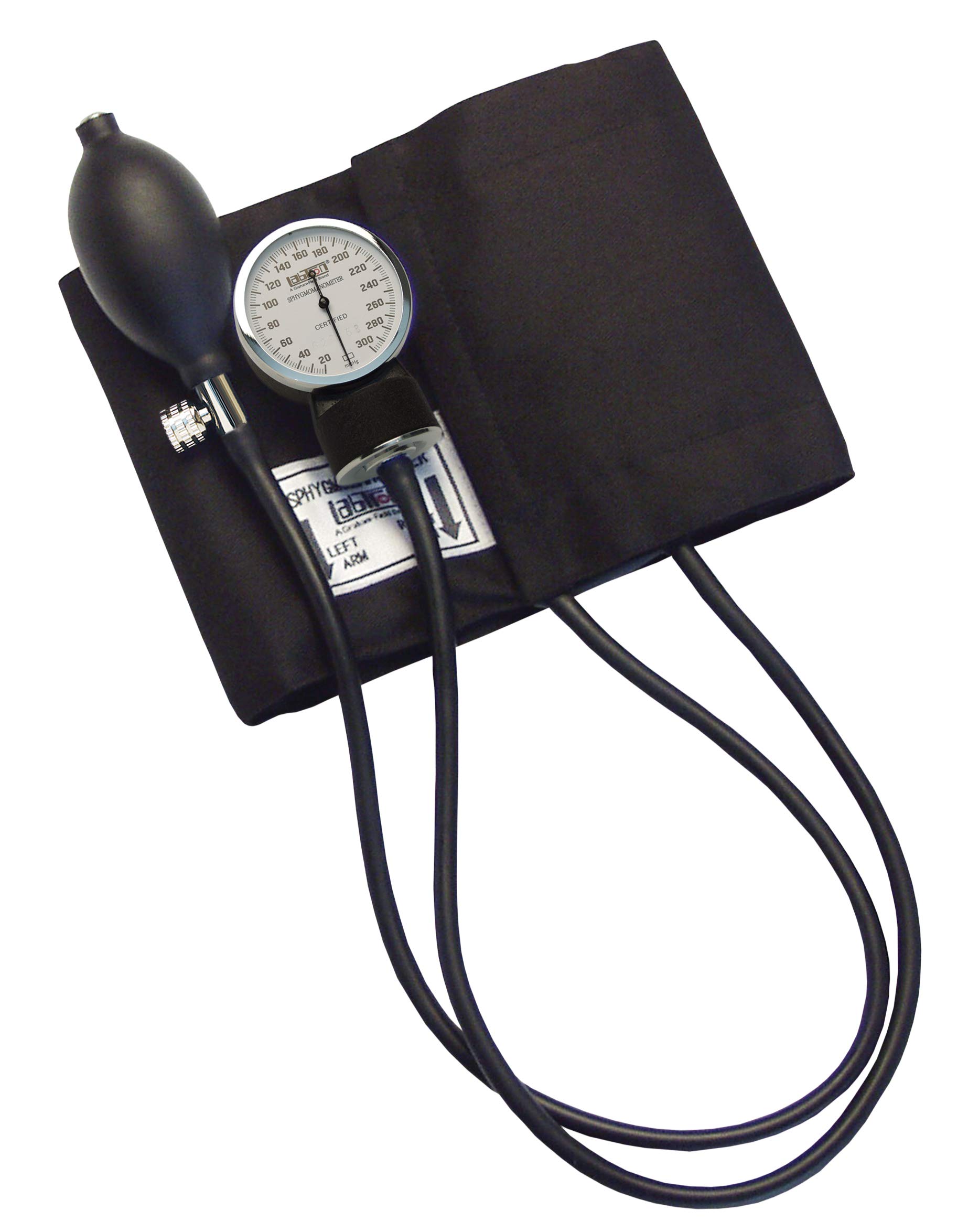 Graham-Field Labtron Patricia Sphygmomanometer - Manual Blood Pressure Monitor with XL Cuff - Black, 180X, Adult Large