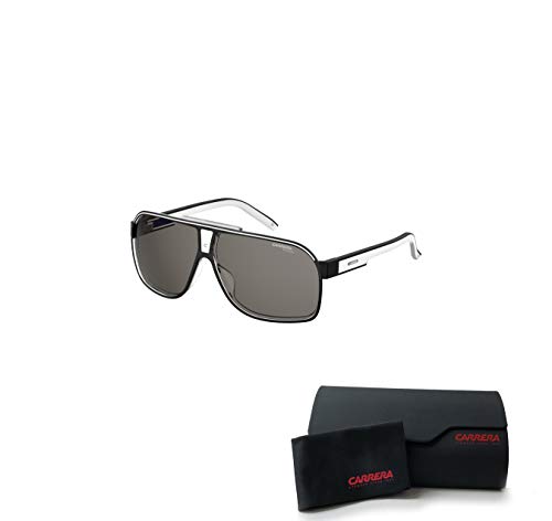 Carrera Grand Prix 2/S 07C5/M9 64M Black Crystal/Grey Polarized Rectangular Sunglasses For Men For Women+ BUNDLE with Designer iWear Eyewear Kit