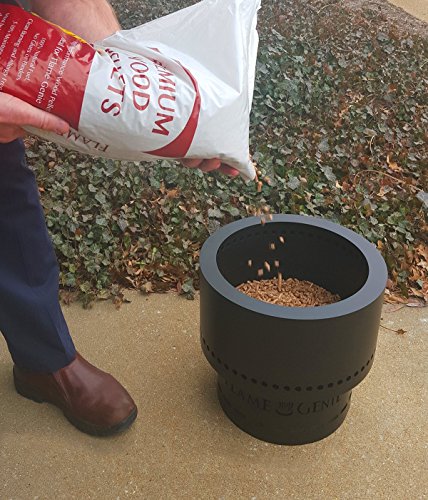 Flame Genie FG-19 Portable Smoke-Free Inferno Wood Pellet Fire Pit, USA Made, 19" Diameter, Black