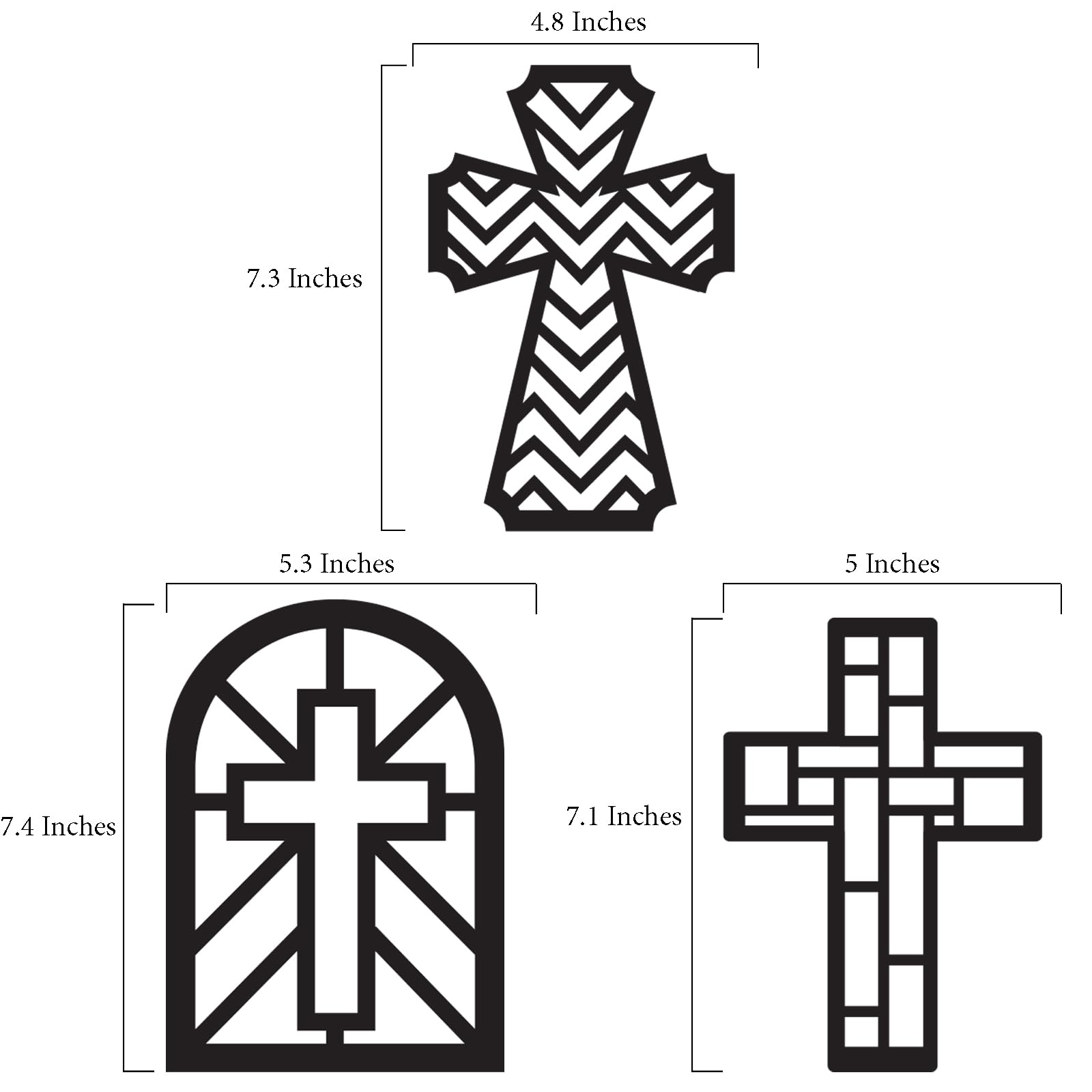 VHALE Suncatchers Craft 3 Sets (9 Cutouts) w Tissue Papers Stained Glass Effect Paper Sun Catcher Kit, Window Art, Classroom Crafts, Creative Art Projects, Kids Party Favors (Cross)