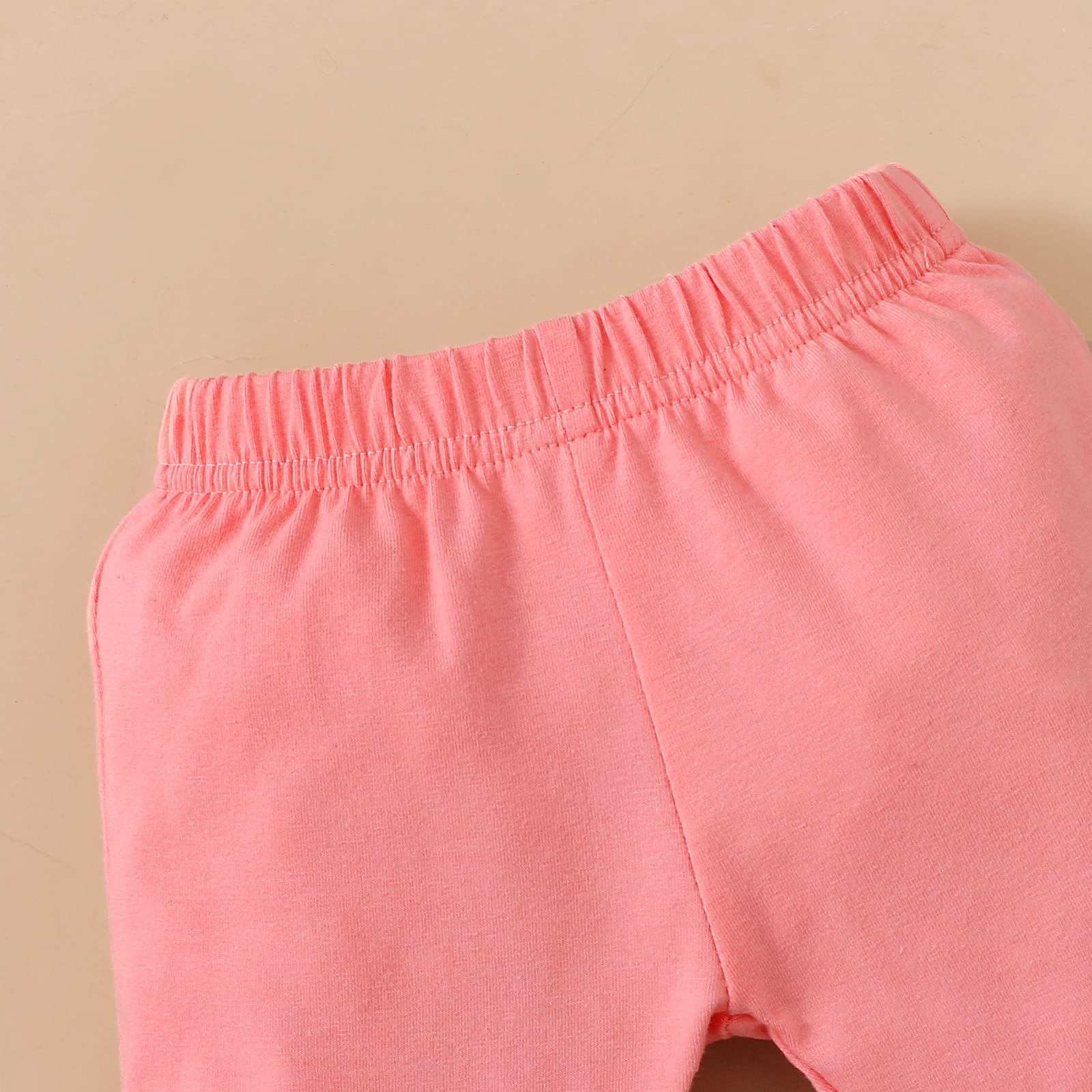 MIEKISA baby girls rompers flared pants suits headband free (Pink, 6-12 Months)