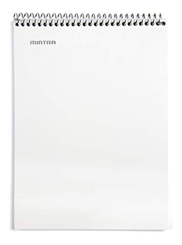 Mintra Office TOP BOUND Durable Spiral Notebooks (Teal, Purple, White, College Ruled 3pk)