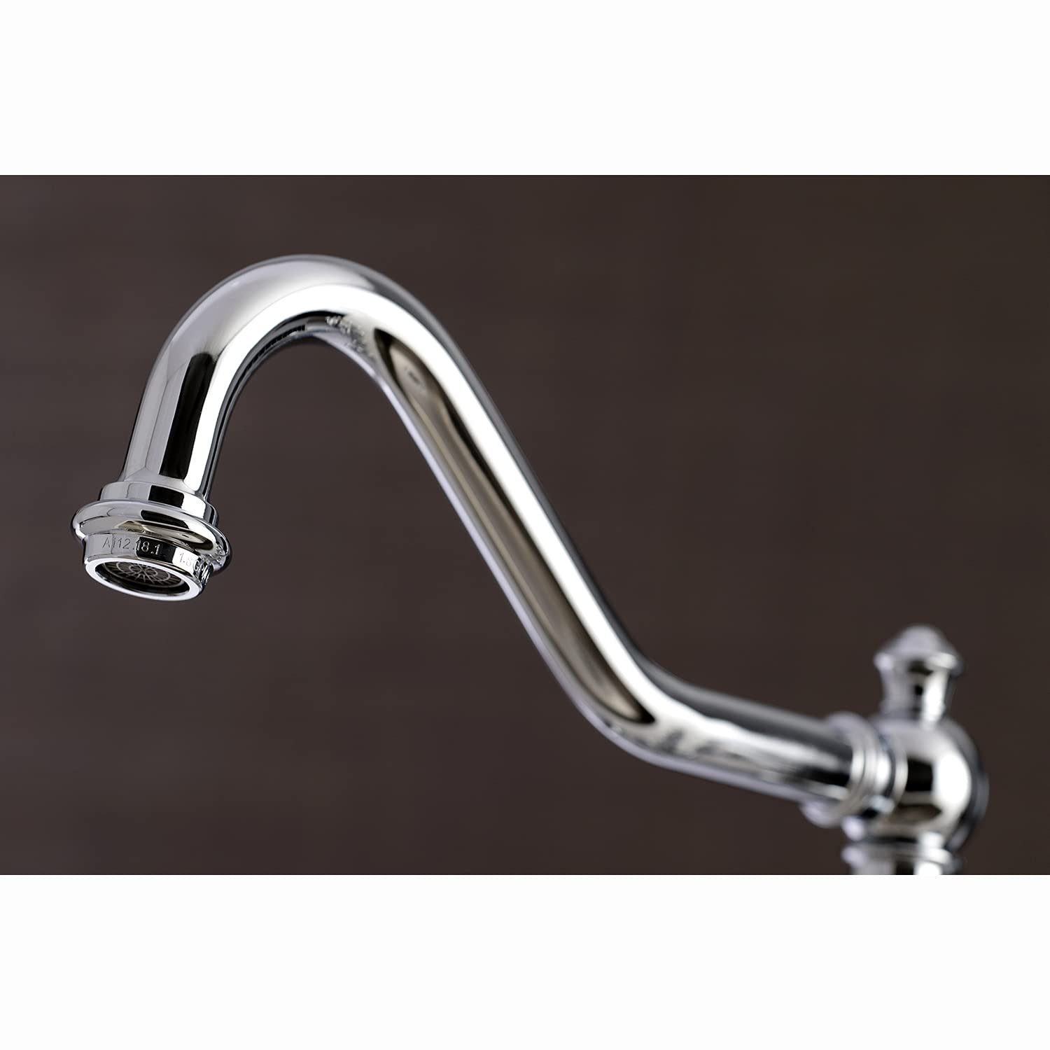 Kingston Brass KS3271PKLBS Duchess Bridge Kitchen Faucet, Polished Chrome