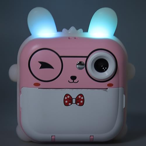 Cartoon Smart Camera ABS Thermal Printing HD Shooting Print Camera 2.4 Inch HD Screen for 3+ Years for Picture Taking (Pink)