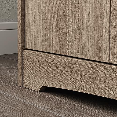 Sauder Beginnings 3-Drawer Dresser Finish Summer Oak, L: 45.0" x W: 15.75" x H: 29.92", Brown Beige Gray Black