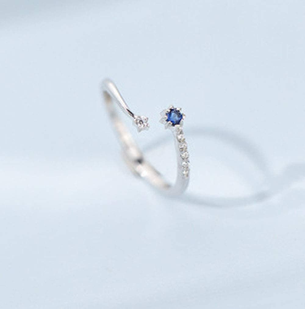Celway Matching Friendship Rings for 2 Best Friends Sun and Moon Star Ring Bff for Womens Sterling Silver Band