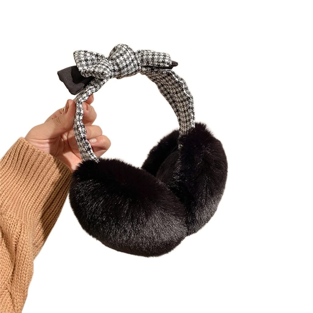 DOUBA Black Earmuffs Women's Winter Cold Protection Ear Warmer Earmuffs Ear Warmer Ear Bag Ear Cover Riding Antifreeze