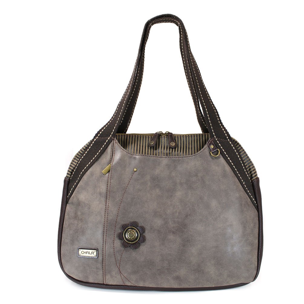 Chala Handbags large Tote Bag with Doggie Key fob (835GY- Buffalo)