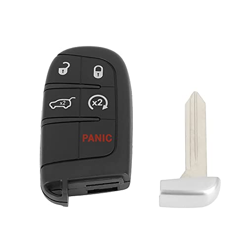 X AUTOHAUX New Car Replacement Key Fob Shell Case Black M3N-40821302 for Jeep Grand Cherokee 2014-2020 Compass 2017 Renegade 2016-2018