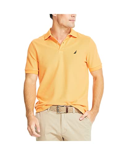 Nautica Men's Sustainably Crafted Classic Fit Deck Polo,Melon Sugar,L