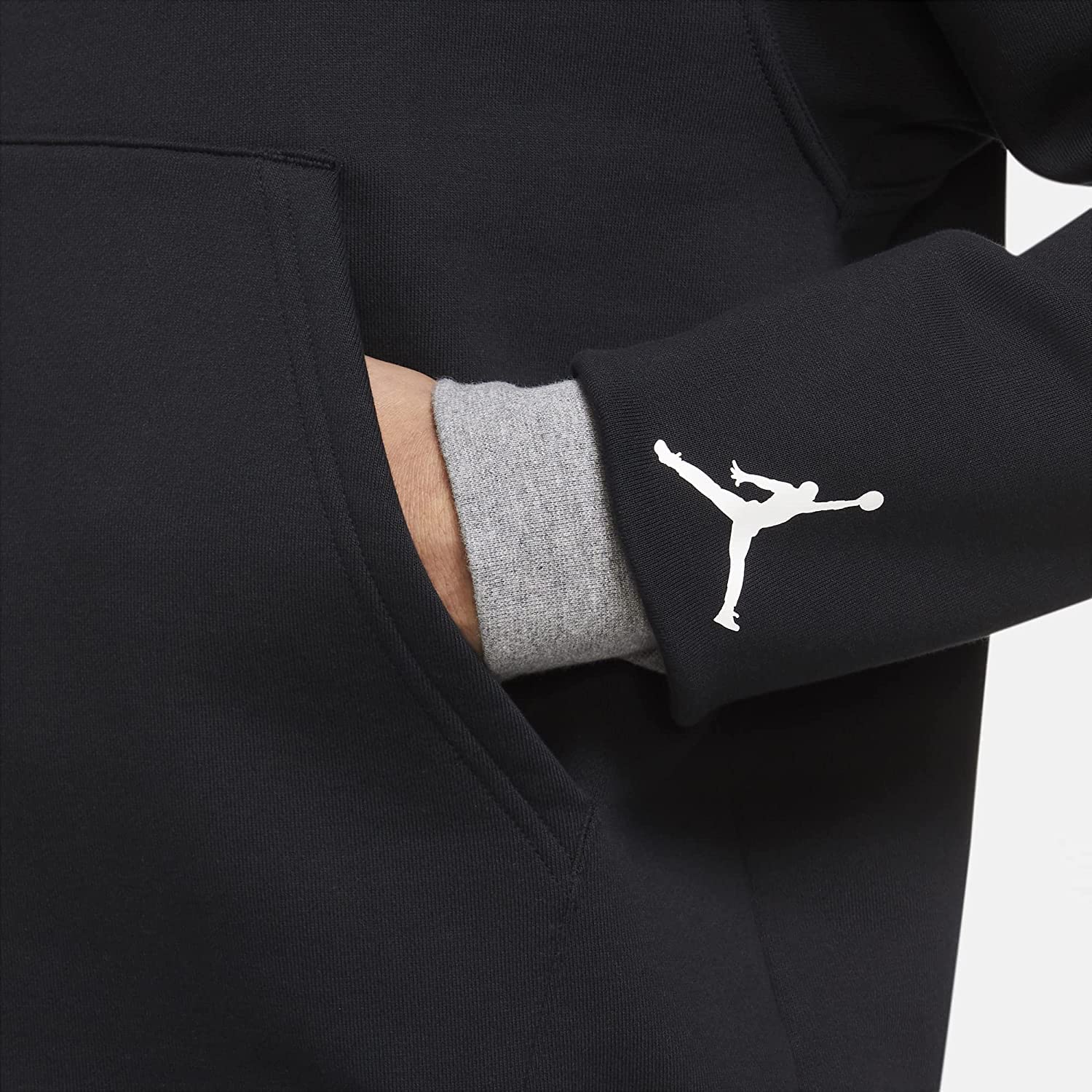 Mens Nike Air Jordan Sport DNA Fleece Hoodie Pullover - Black (Medium)