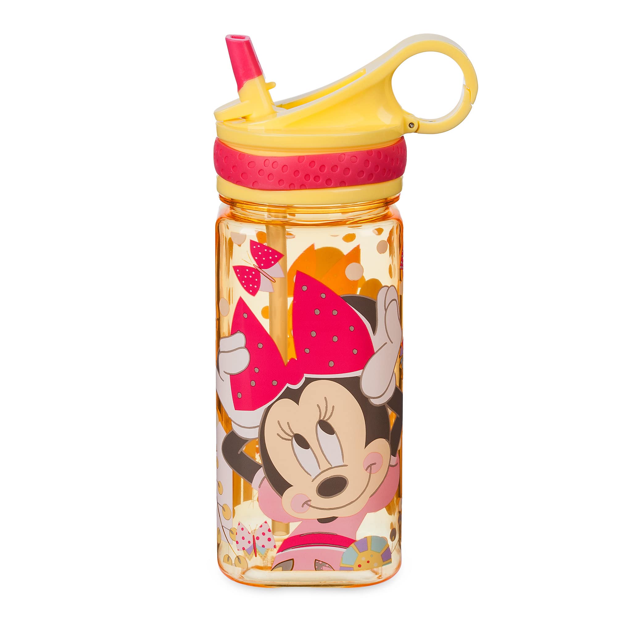 Disney Minnie Mouse Water Bottle with Built-In Straw
