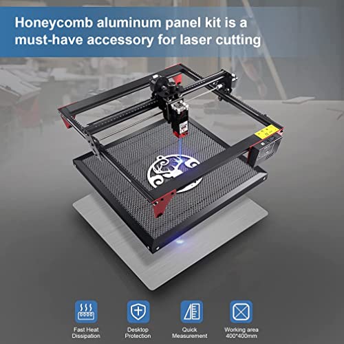 JOYWA Honeycomb Laser Bed(19.68"x 19.68"x 0.87"),Honeycomb Working Table, for Fast Heat Dissipation and Desktop-Protecting, Compatible with All Laser Cutter