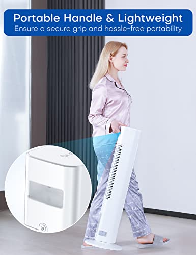 TEMEIKE 3-IN-1 Evaporative Air Cooler, 35-INCH Swamp Cooler Air Conditioner Portable for Room with Remote, 60° Oscillation, 7H Timer, 4 Ice Packs, Windowless Evaporative Cooler for Indoor Home Bedroom