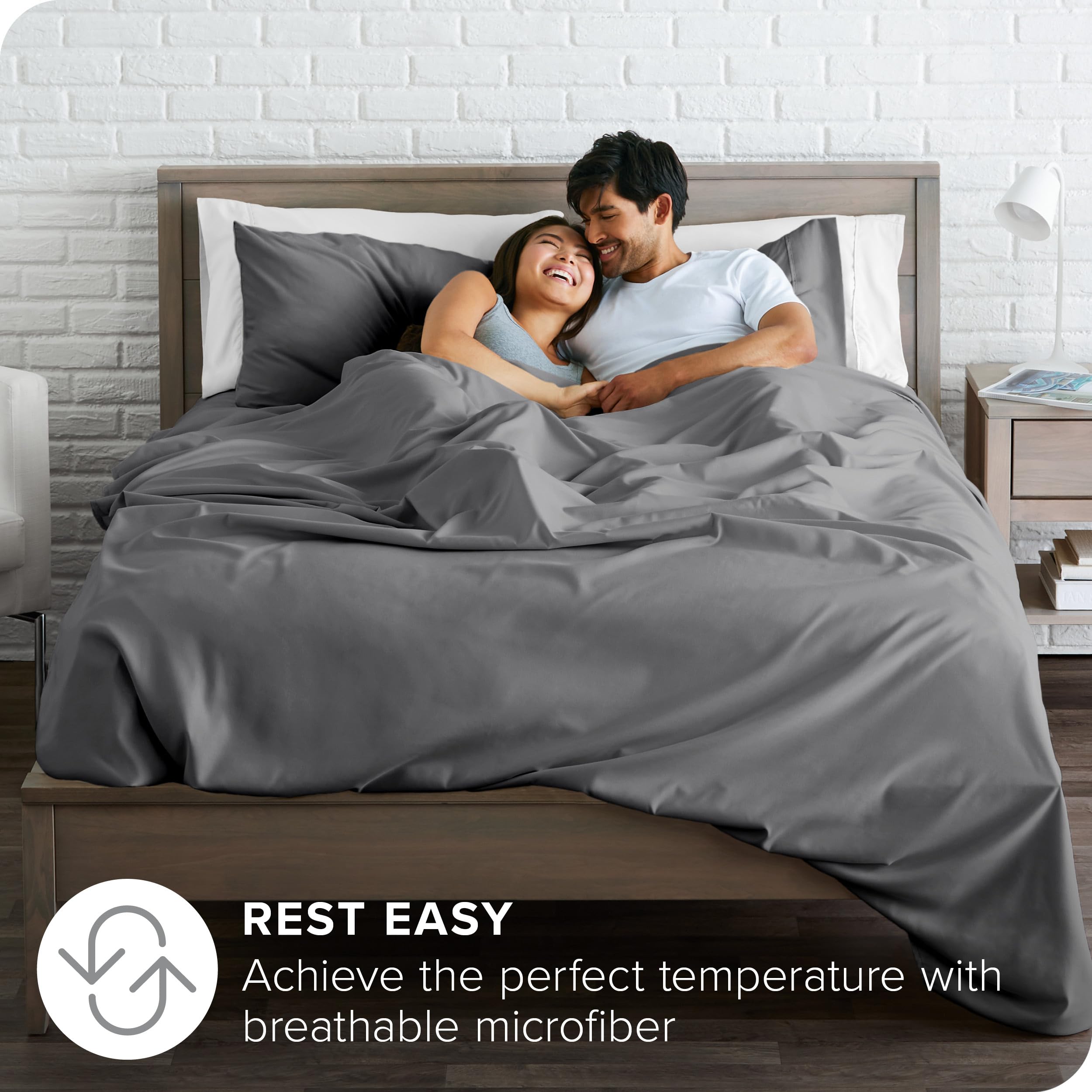 Ivy Union Twin Size Sheet Set - Breathable & Cooling Sheets - Extra Soft, Easy-Fit Bed Sheets - Deep Pockets - Bedding Sheets & Pillowcases (Twin, Grey)