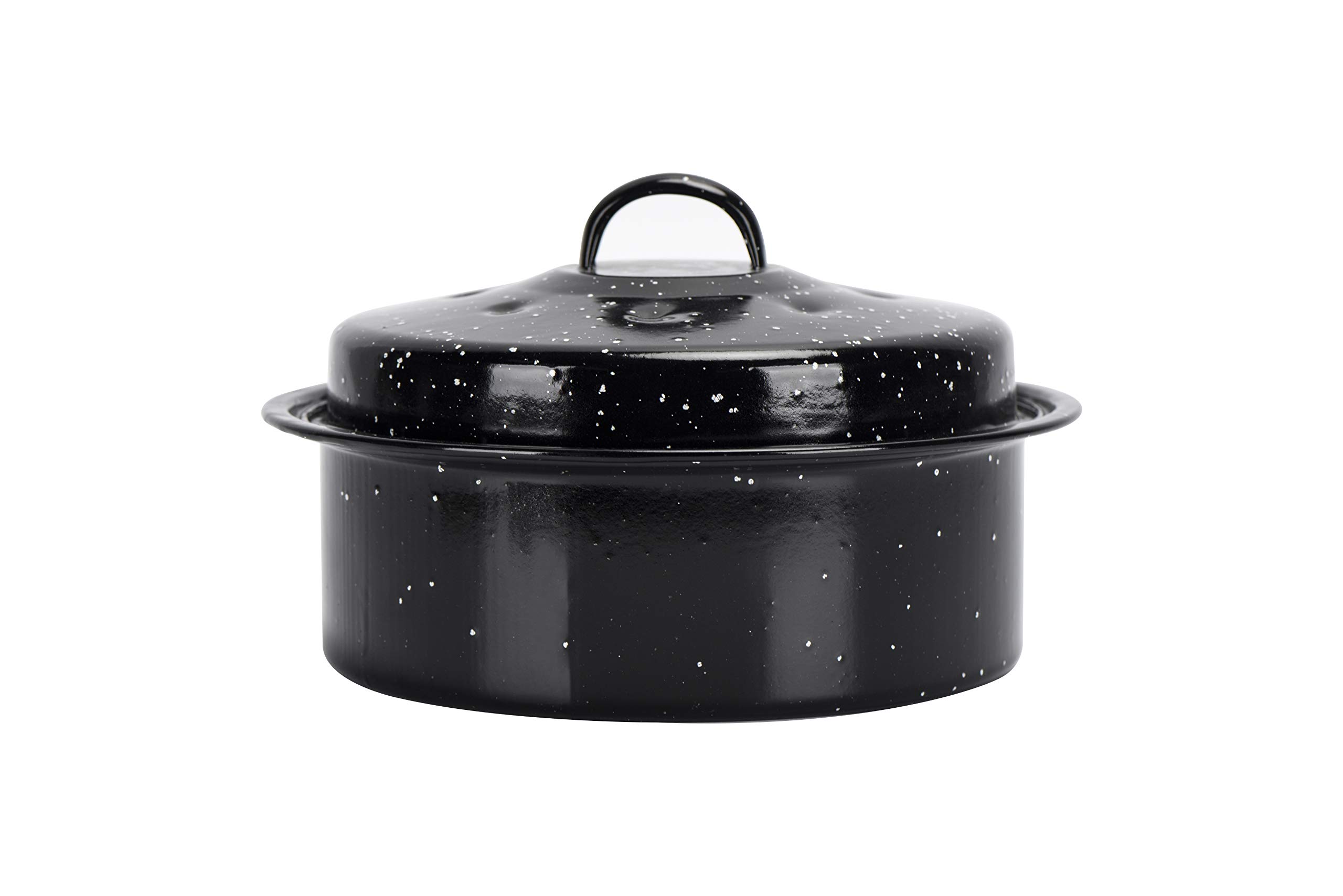ENAMORY 3-QT Black Covered Round Roaster Pan