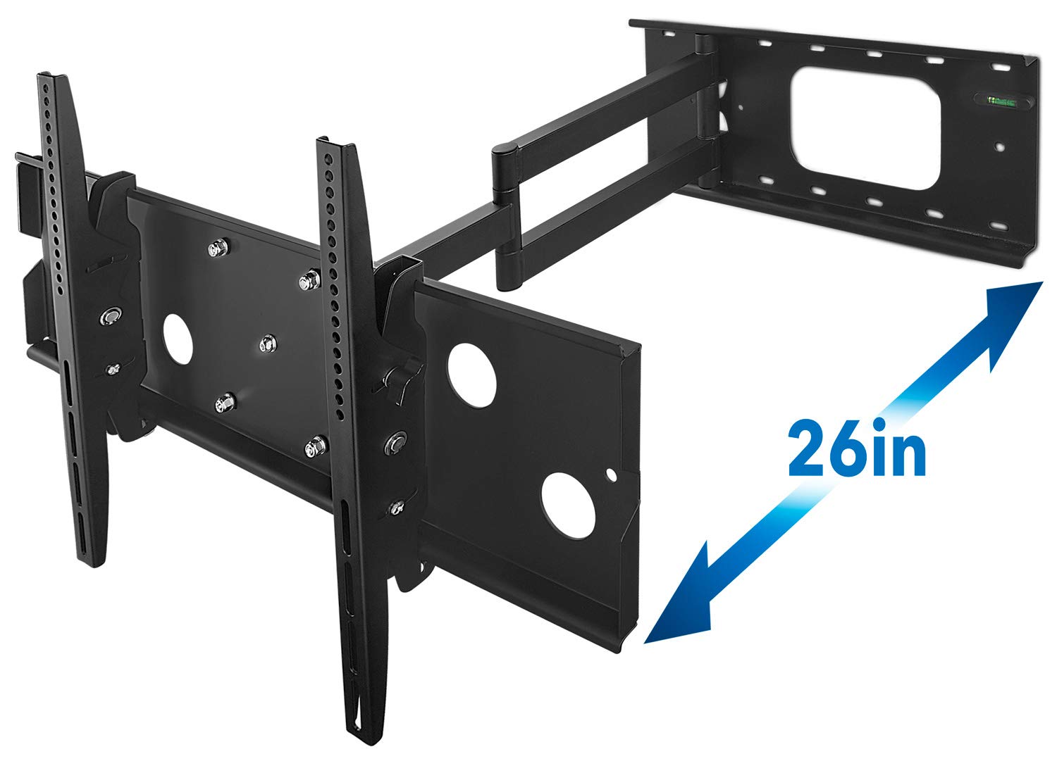 Mount-It! Long Arm TV Wall Mount with 26 Inch Extension, Swing Out Full Motion Design for Corner Installation, Fits 40 50, 55, 60, 65, 70 Inch Flat Screen TVs, 220 Lb Capacity