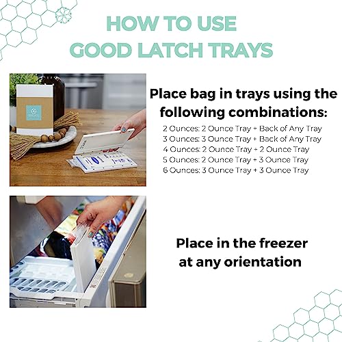 Magnetic Freeze Flat Trays for Breastmilk - Breastpump Accessory to Freeze Breast Milk Storage Bags Flat - (for Lansinoh, Up&Up, and Avent, 3oz Tray Set (3 or 6oz))