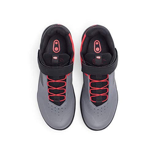 Crank Brothers Stamp Speedlace Cycling Shoe Grey/Red, 11.0