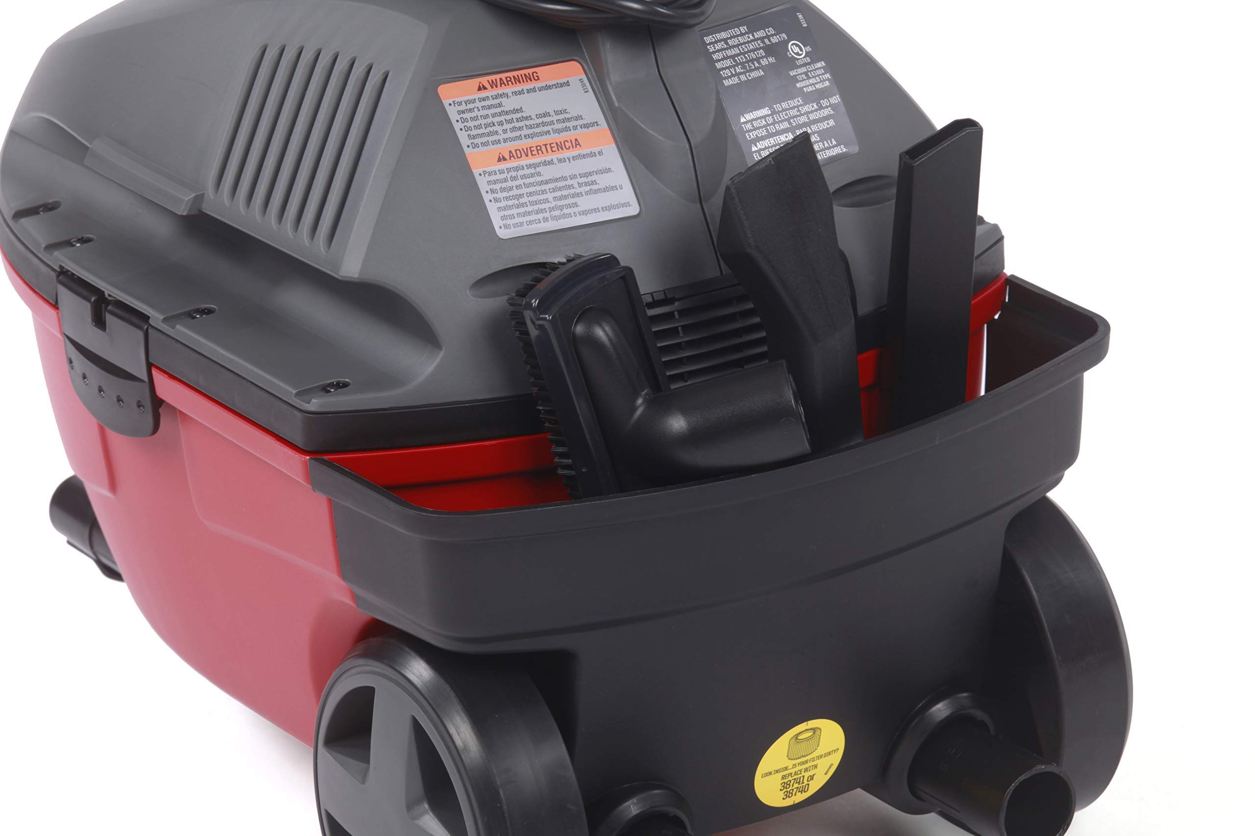 CRAFTSMAN 17612 4 Gallon 5.0 Peak HP Wet/Dry Vac, Portable Shop Vacuum with Attachments (Renewed)