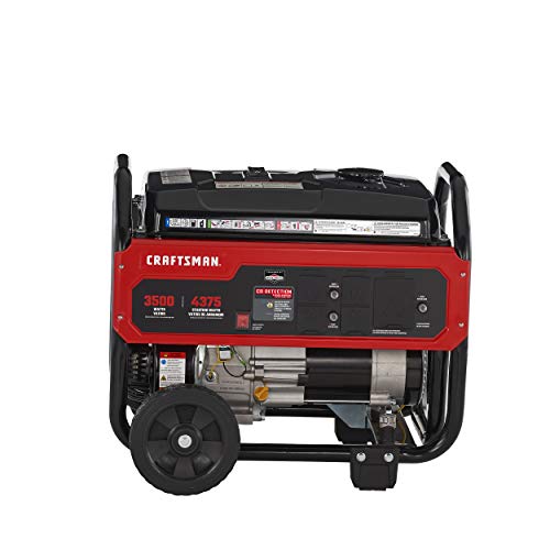Craftsman 3500 Watt Portable Generator with CO Detection Technology, 4375 Starting Watts 3500 Running Watts, Powered by Briggs & Stratton