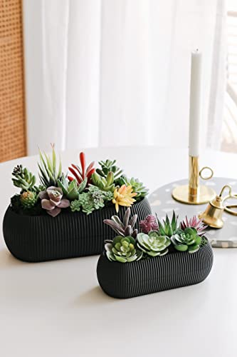 miltonson Artificial Succulent Plants - 18 Pack - Premium Fake Plants - Double Flocked Succulents - Realistic Textured Cactus - Face Succulent Plants - Mini Faux Succulents - Face Plant Decor