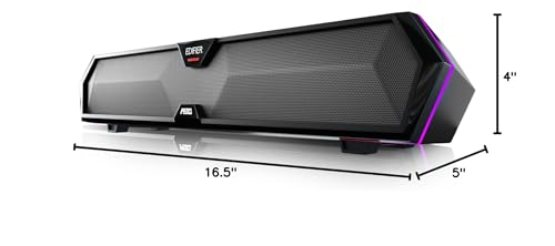 Edifier MG300 Computer Sound Bar: Loud Speakers with Deep Bass - Switch RGB Built-in Microphone for Gaming Speakers Wireless Bluetooth 5.3 & USB Adapter PC Sound Bar for Desktop