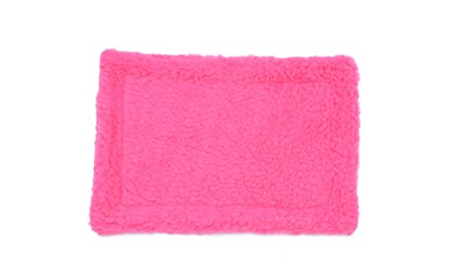 NC Hamster, Chinchilla, Rabbit Warm pad, Lamb Wool, Thickened pet nest pad, Hamster Sleeping pad, Hamster cage Placement pad Bright red