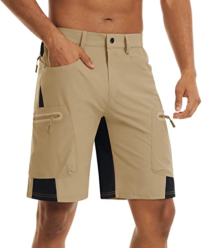 TACVASEN Men's Quick Dry Shorts Casual Khaki Shorts Men Cargo Mens Hiking Shorts Size 38 Mens Cargo Shorts Relaxed fit