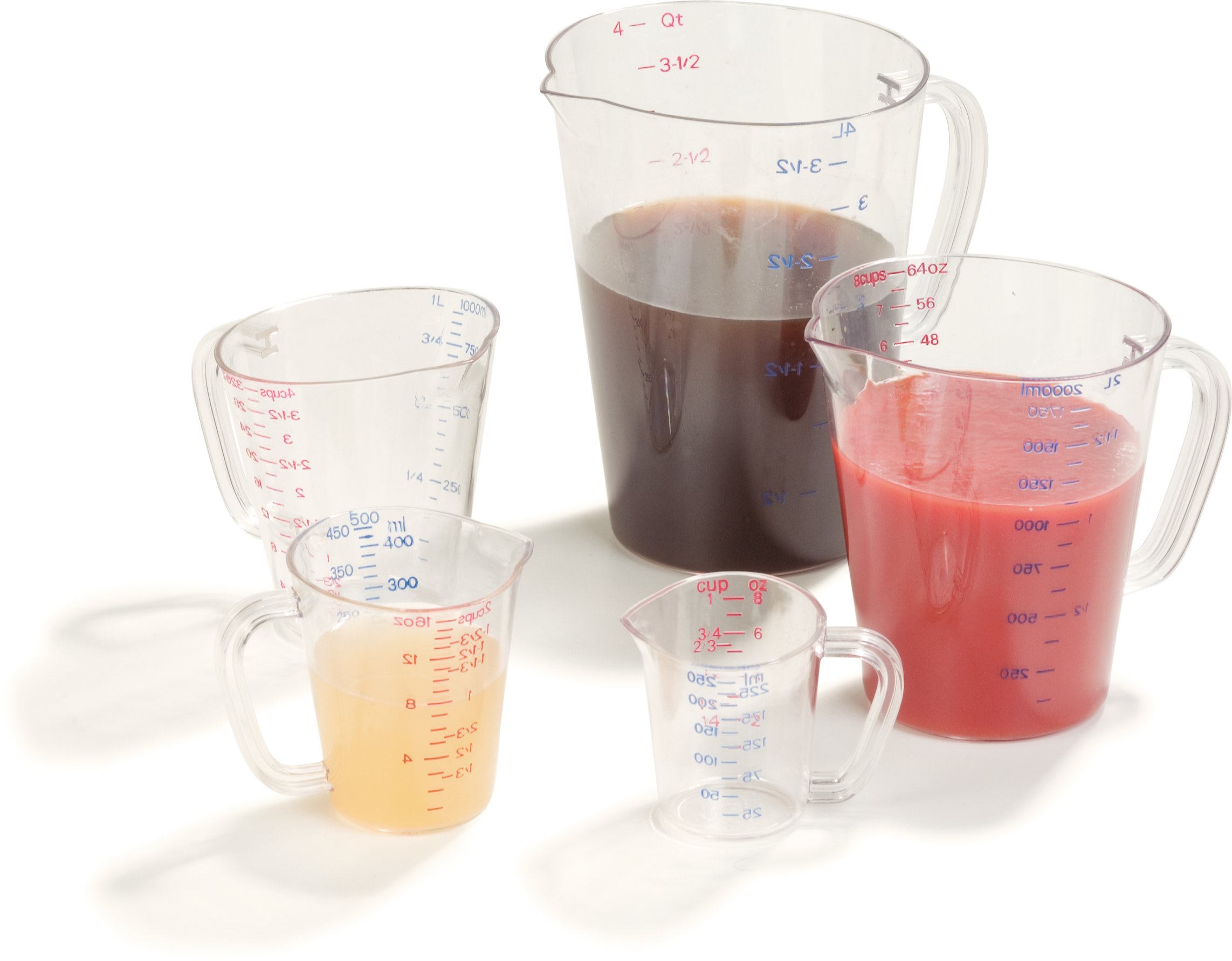 Carlisle FoodService Products 4314307 Commercial Plastic Measuring Cup, 1 Quart, Clear