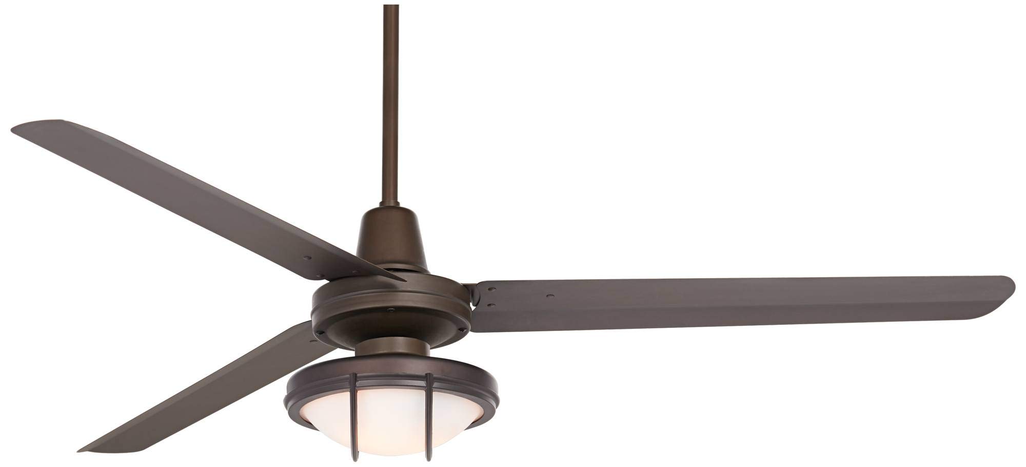 Casa Vieja 60" Casa Turbina Modern 3 Blade Indoor Outdoor Ceiling Fan with Light LED Remote Oil Rubbed Bronze Frosted White Glass Damp Rated for Patio Exterior House Porch Gazebo Garage Barn