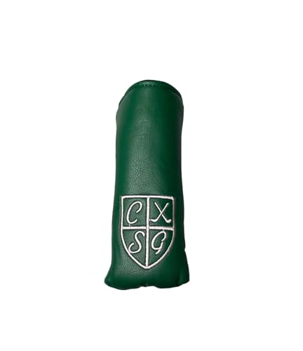Classic Style Golf Genuine Leather Blade Putter Head Cover Magnetic Enclosure Brown