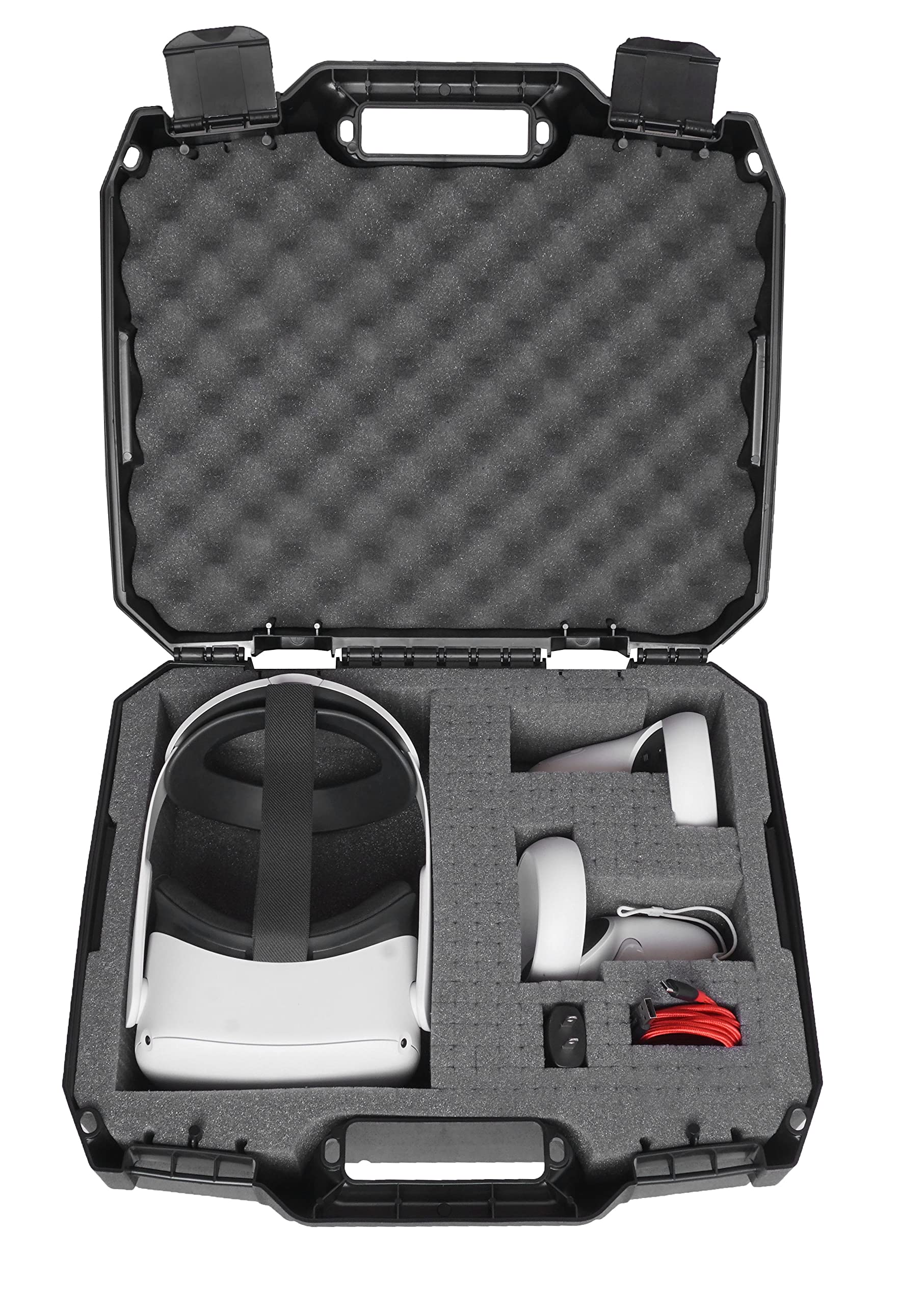 Case Club Hard Case Compatible with Oculus Quest 2 and Oculus Quest VR Gaming Headset & Accessories - Also fits Elite Strap - Compact Design | Impact Protection | Made in USA
