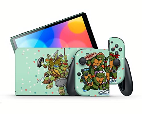 Classic Turtles American Movie Switch Oled Skin Console Joy-Con Dock Sticker Decal, Comfy Switch Oled Shell