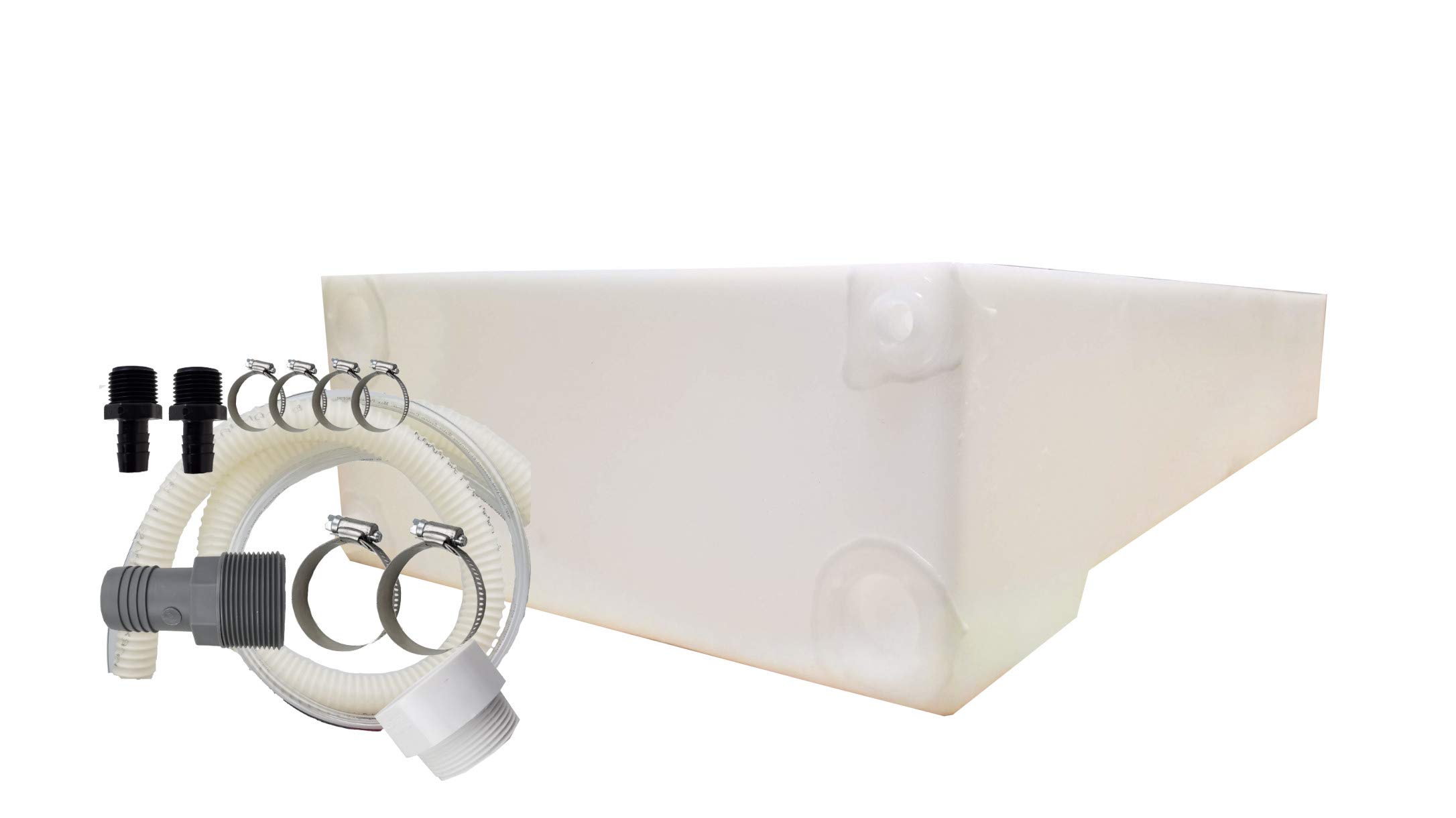 Class A Customs | Under Mount 30 Gallon RV Concession Fresh and Gray Water Holding Tank & Plumbing Kit | UM-3000-BPK