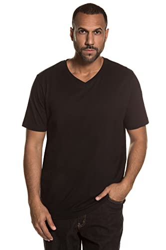 JP 1880 Menswear Big & Tall Plus Size L-8XL 2 Pack of Essential V-Neck Tees Black XXX-Large 711318130