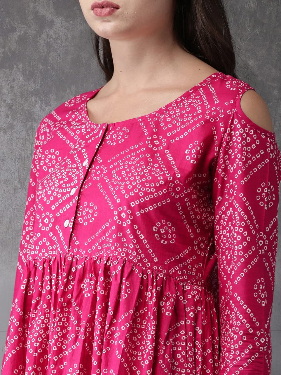 Chandrakala Kurti Palazzo Pant Set for Women Pink,Large (K204PIN3)
