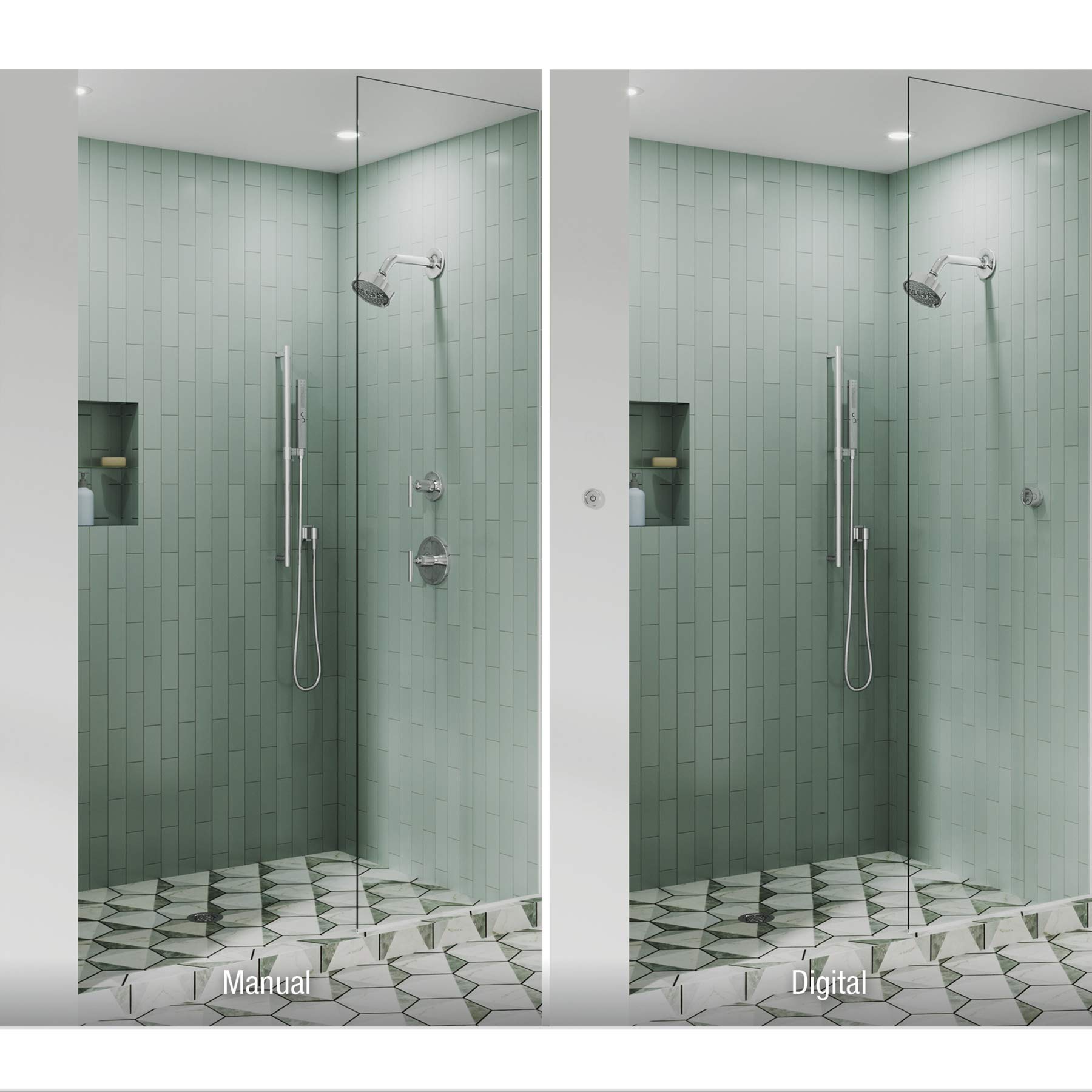 Kohler 29202-CP DTV Mode™ Dual-outlet shower digital interface