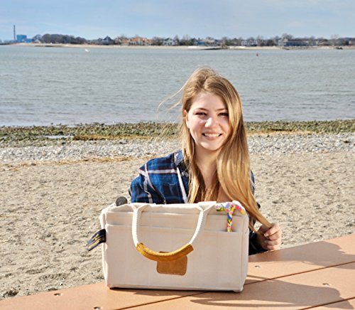 Florida Coast RB 15002 Leather Trim Tool Tote Natural Cotton