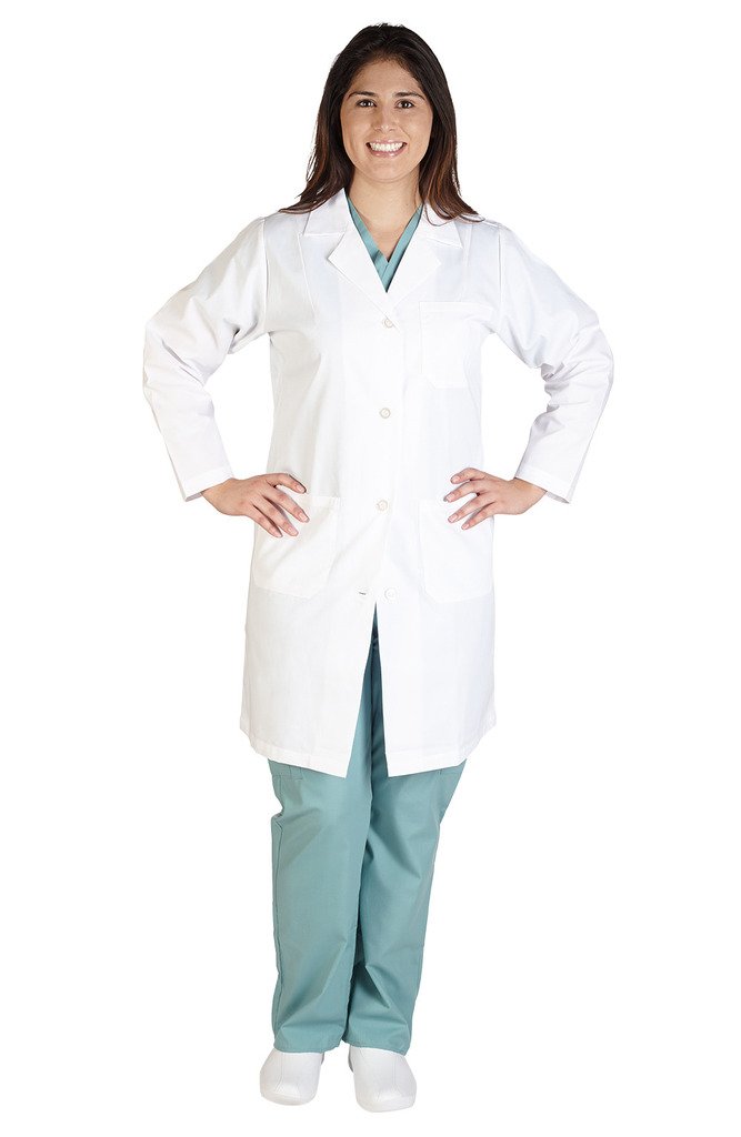 M&M SCRUBS Womens lab Coat - Lab Coat S White