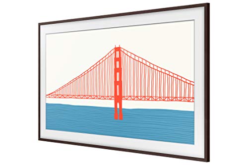 Samsung (2021) Modern Brown Frame Customizable Bezel, 50-Inch